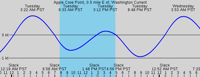 Apple Cove Point, 0.5 mile E of, Washington Current
